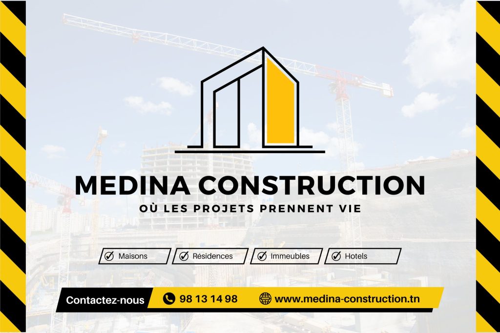 Entreprise de construction bâtiment n°1 en Tunisie | Medina Construction
